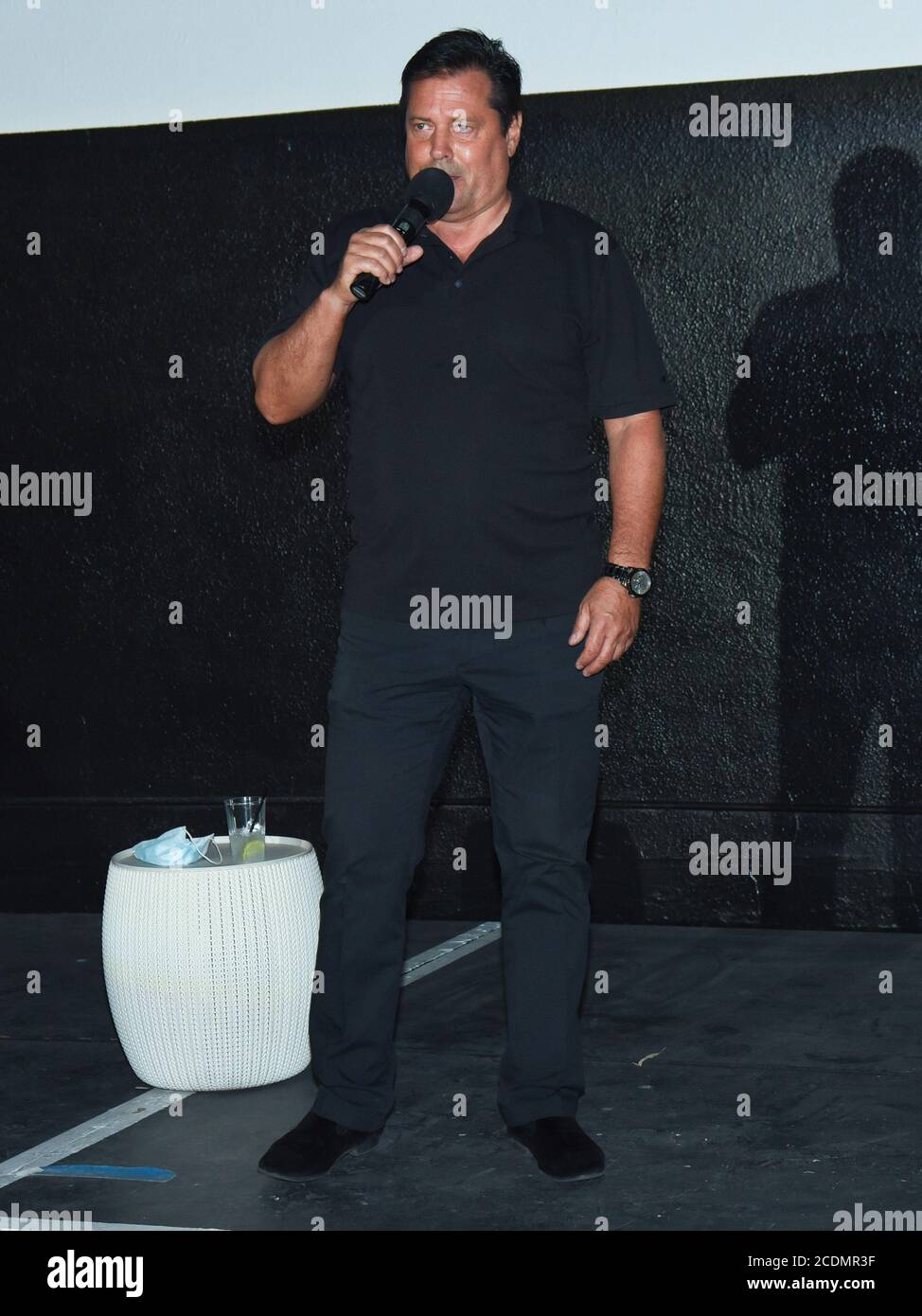 August 27, 2020, Hollywood, California, USA: Host Jeff Rector speaking ...