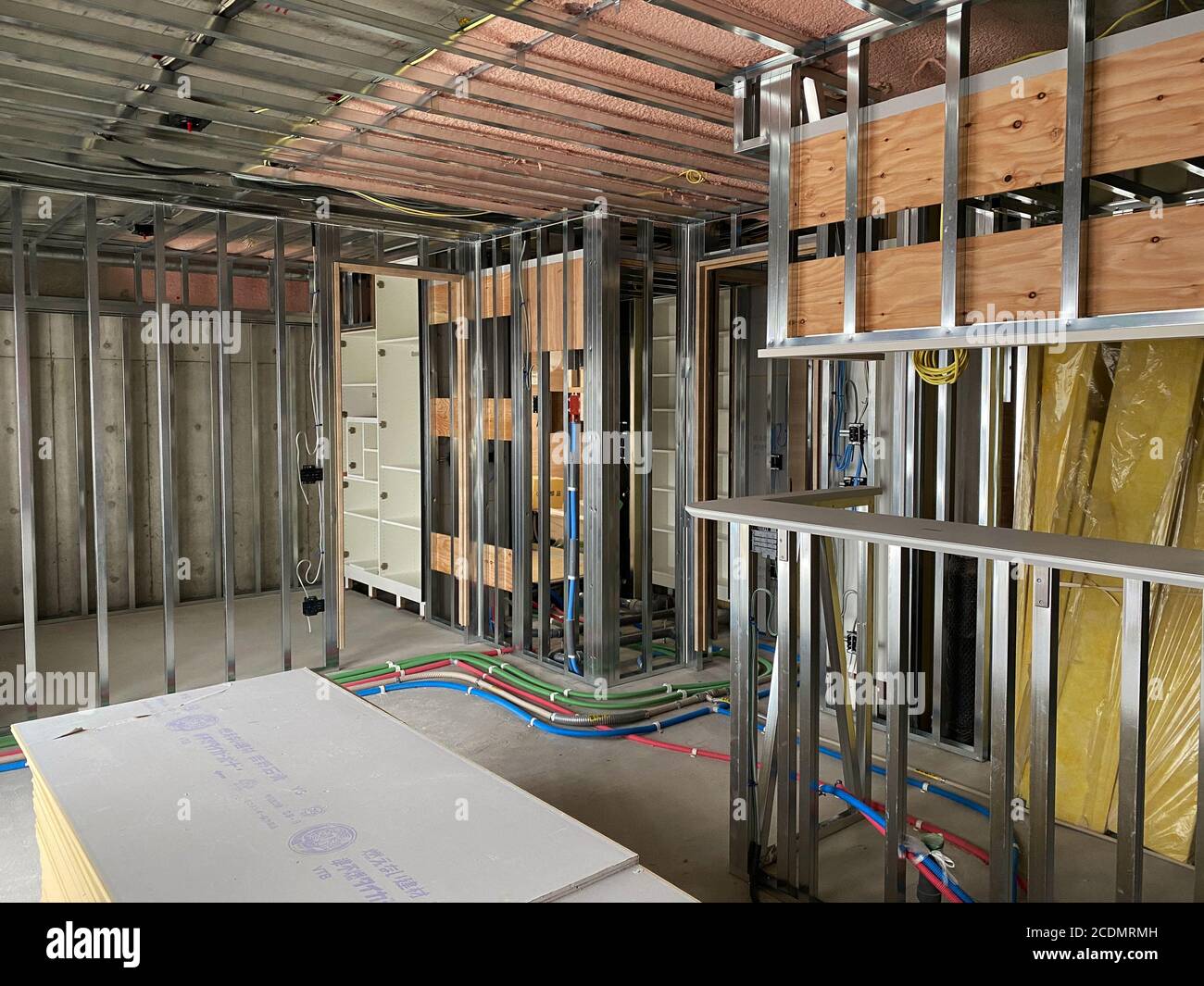 2020 July 04 Japan, Tokyo. Japanese apartment under construction ...