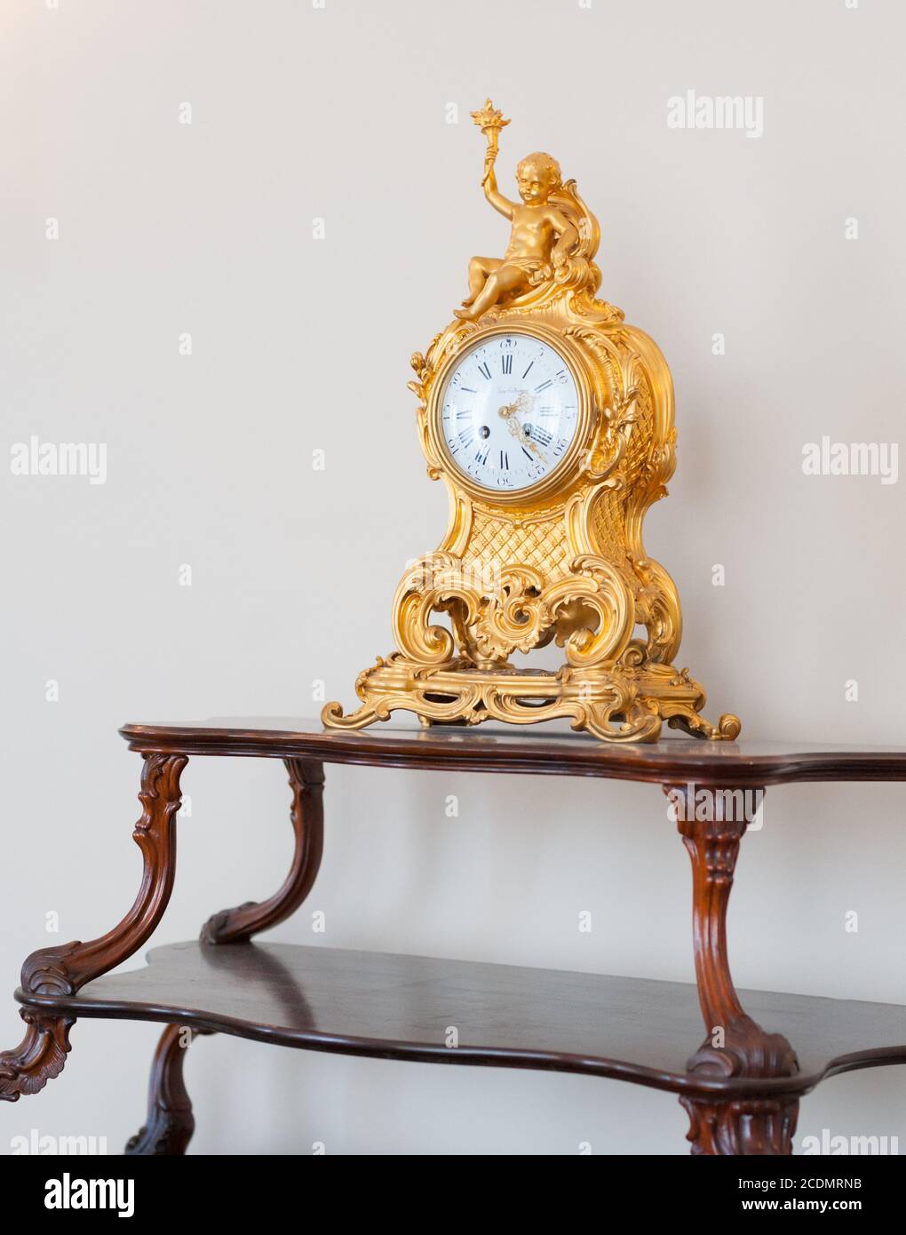 ancient golden clock in the Hermitage Museum Stock Photo - Alamy