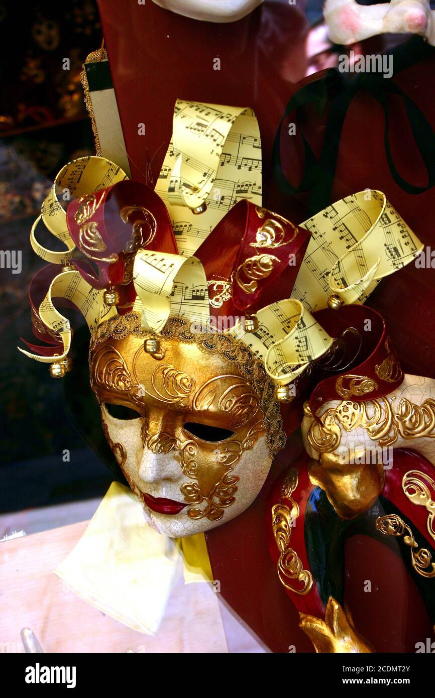 Venetian music mask Stock Photo - Alamy