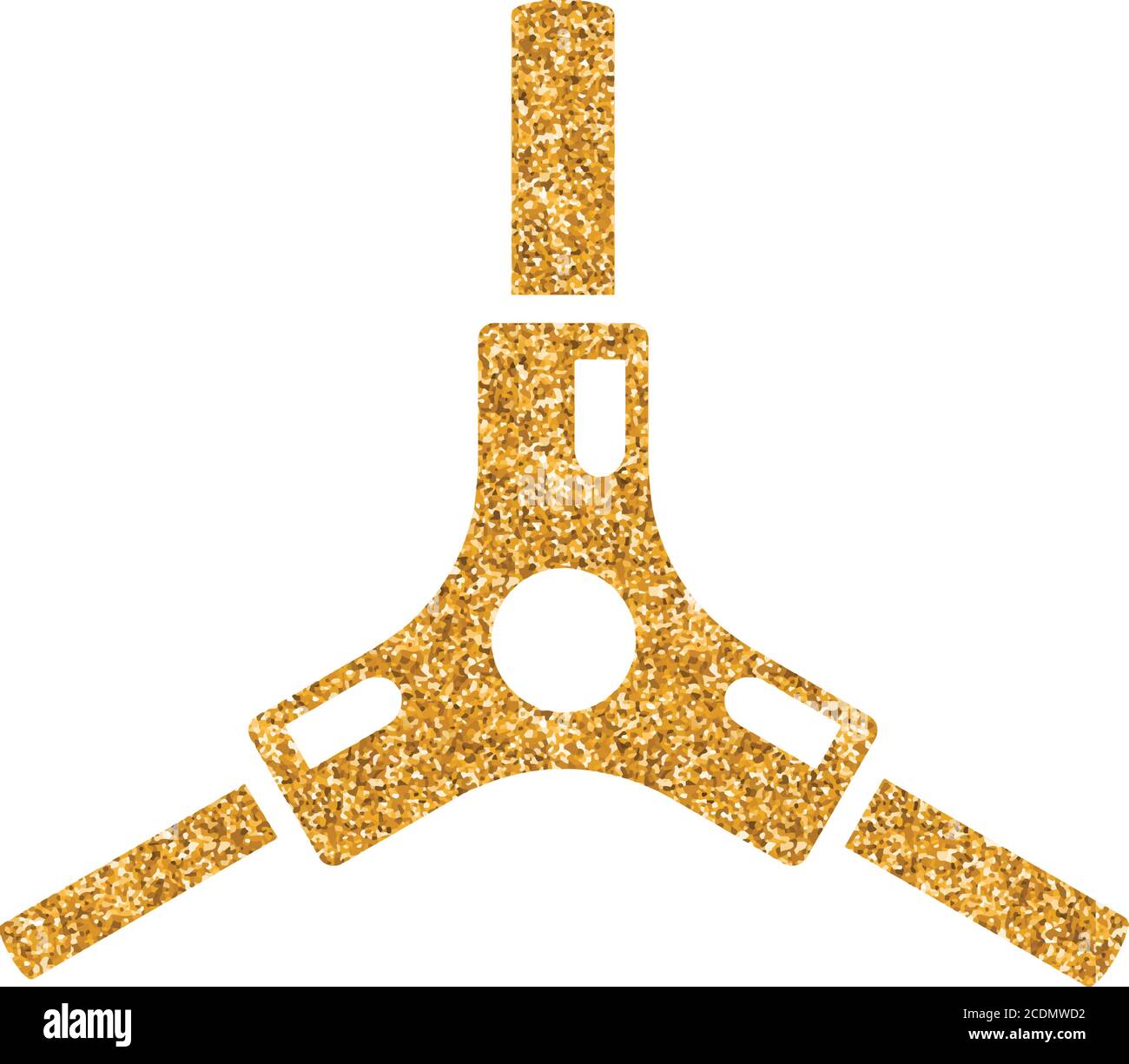 Allen key icon in gold glitter texture. Sparkle luxury style vector ...