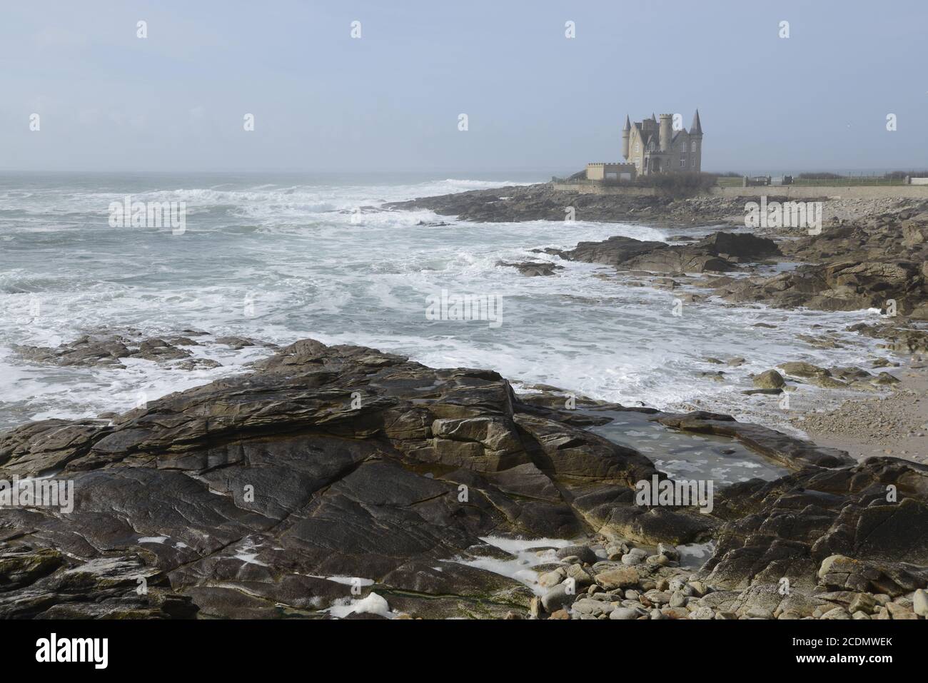 Chateau Turpault, Quiberon, Brittany Stock Photo - Alamy