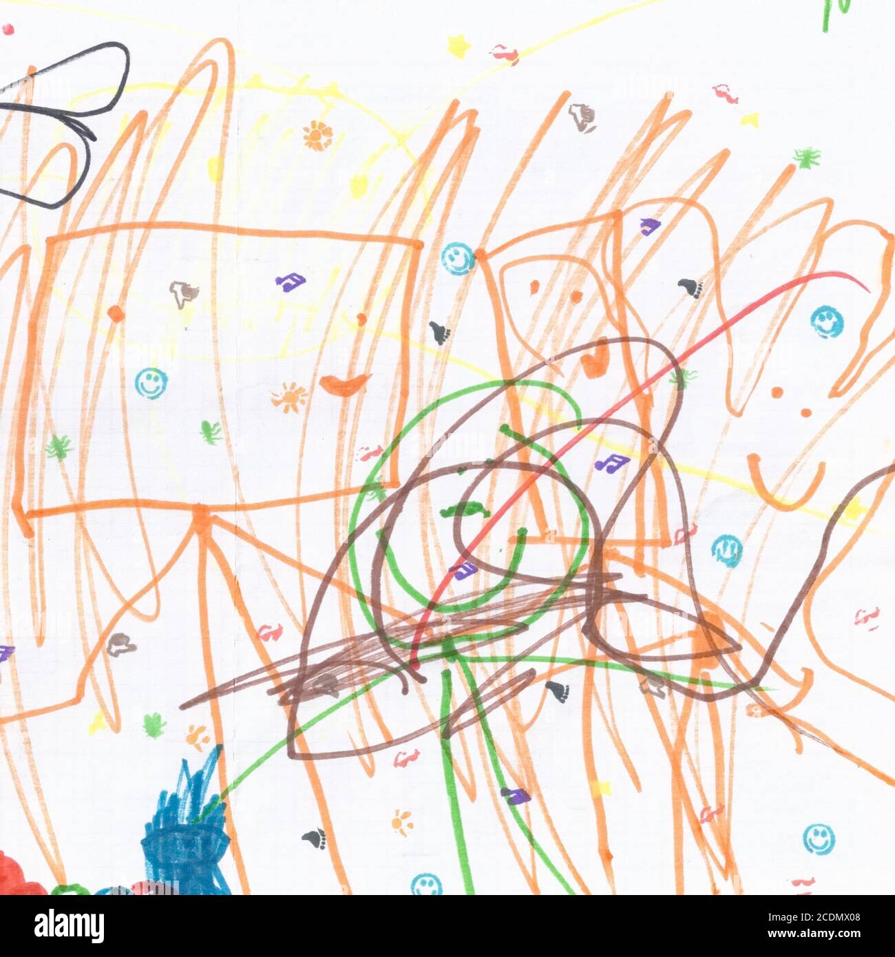 Abstract Children Drawing Stock Photo - Alamy