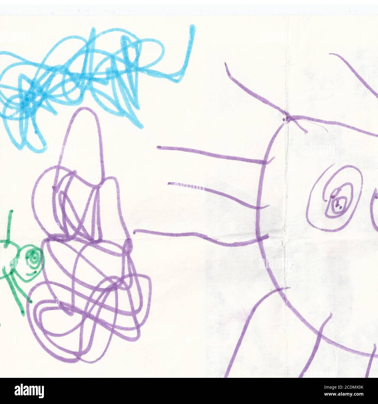 Abstract Children Drawing Stock Photo - Alamy