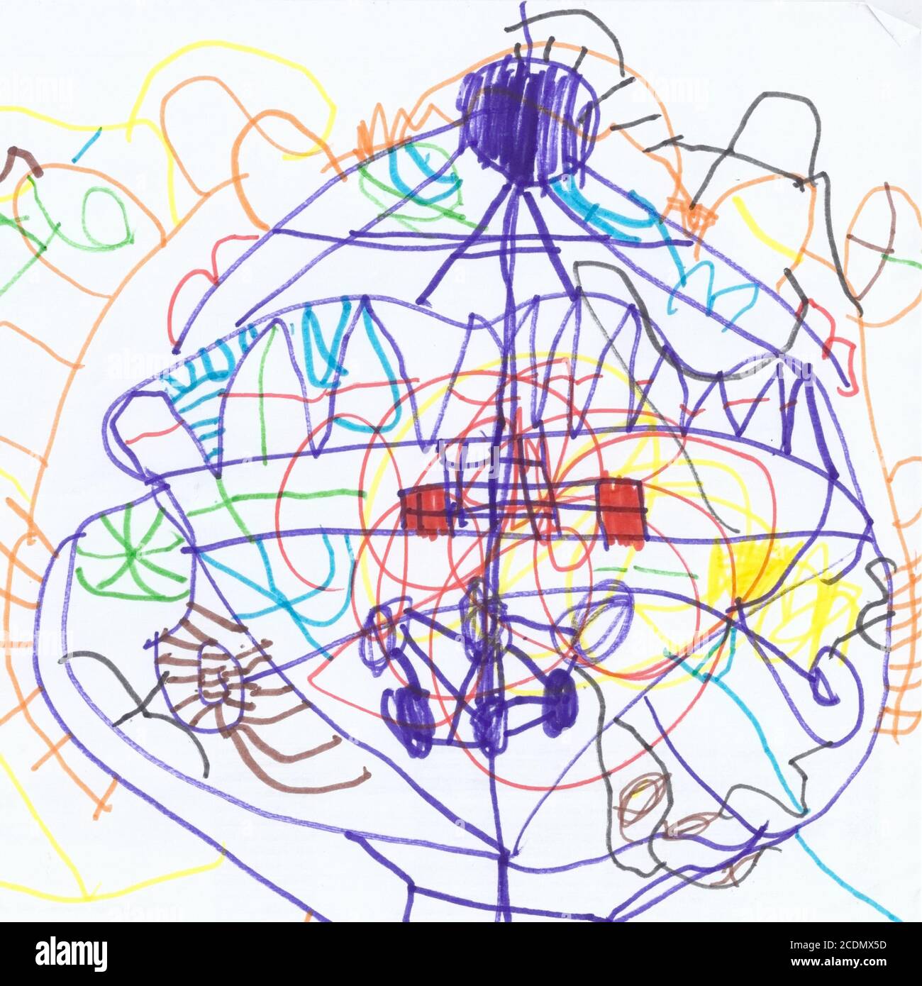 Abstract Children Drawing Stock Photo - Alamy