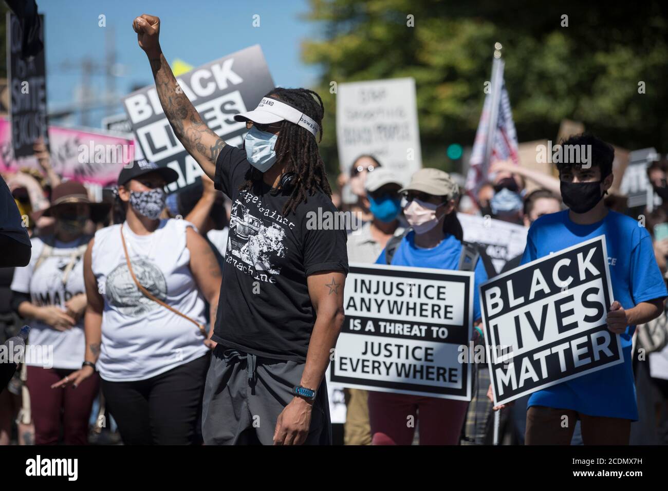 Portland, Oregon, USA. 28th Aug, 2020. Thousands of people marched in ...