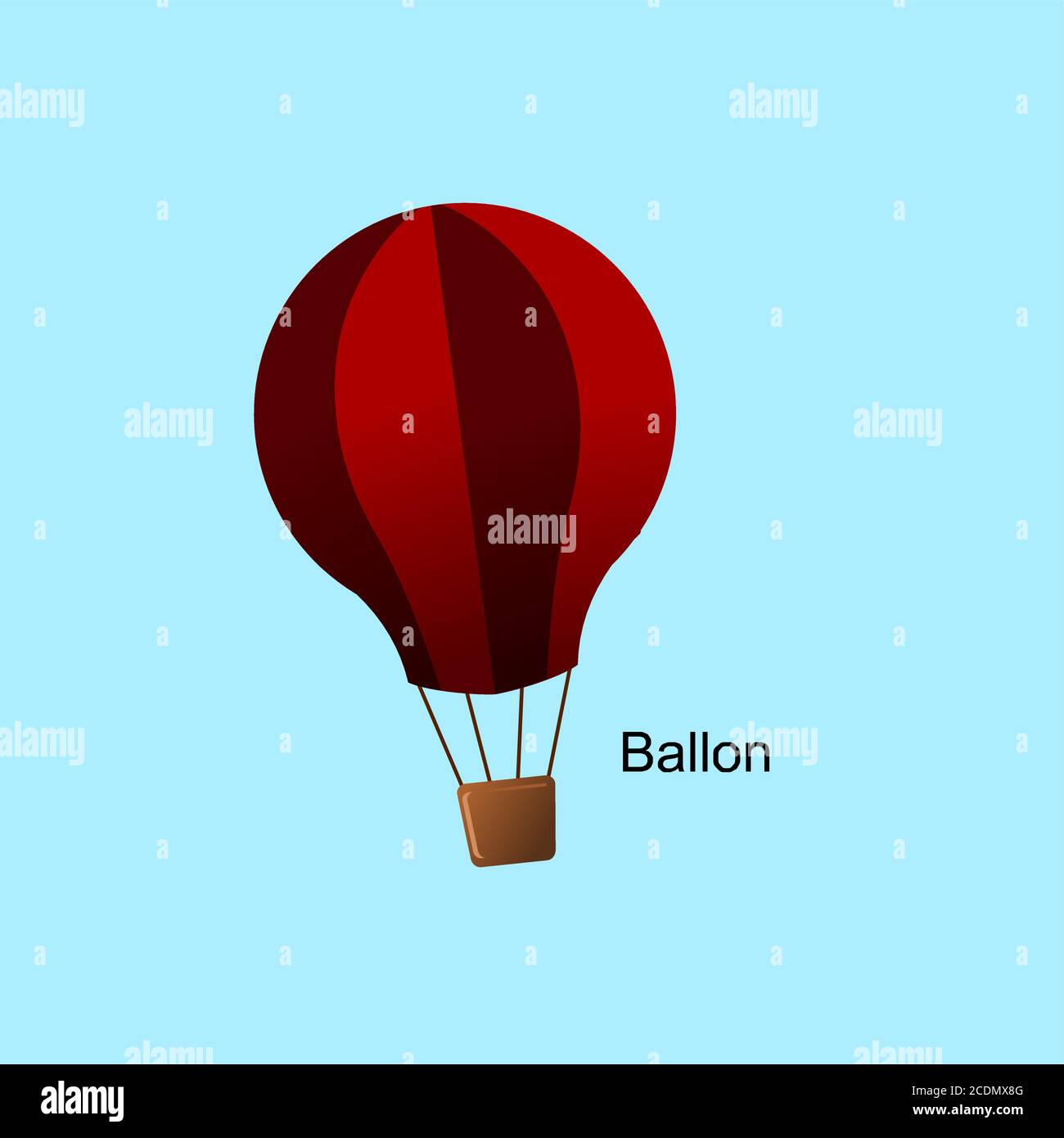 air ballon illustration vector, simple design, addtional image include ...