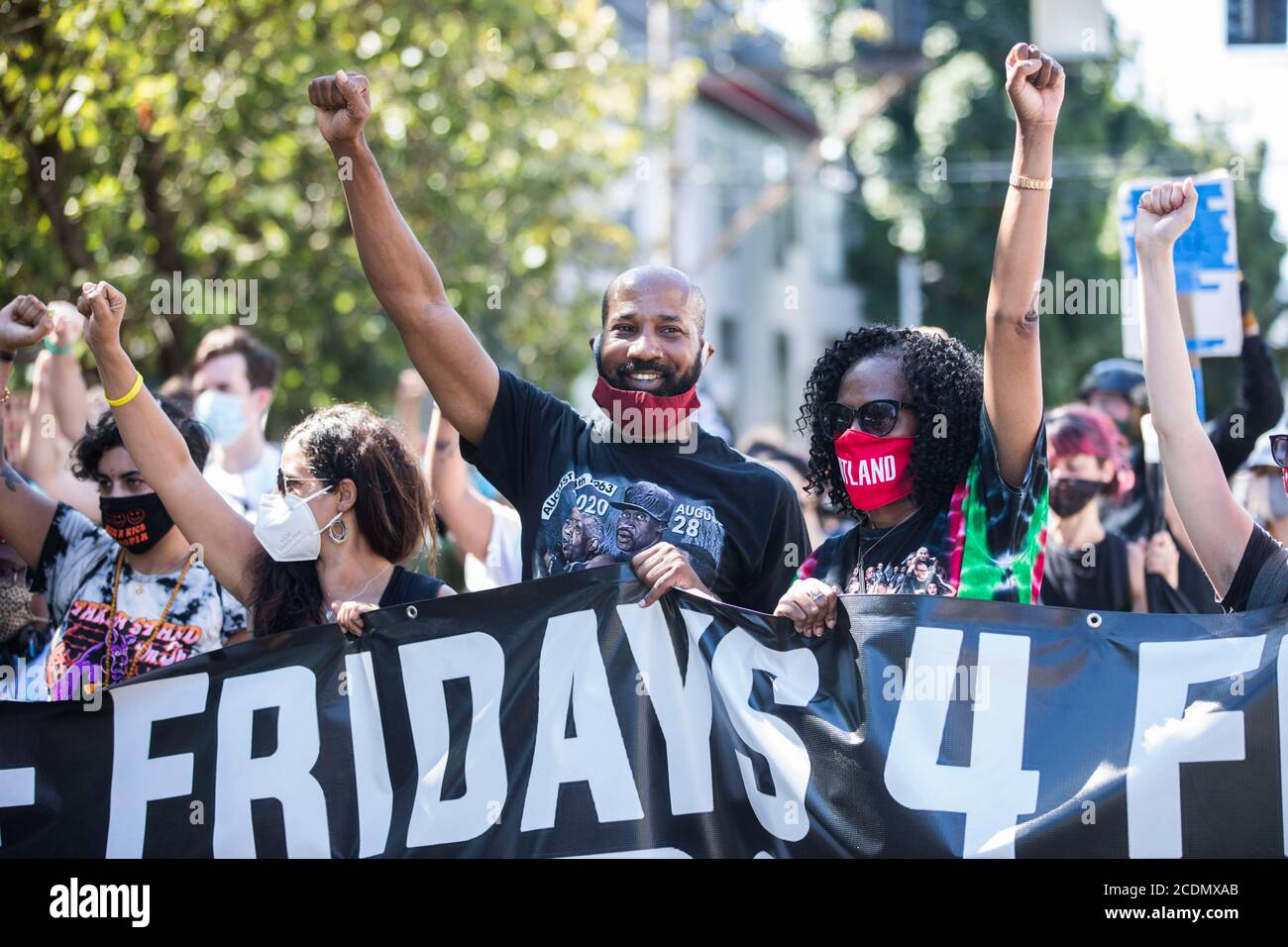 Portland, Oregon, USA. 28th Aug, 2020. Thousands of people marched in ...