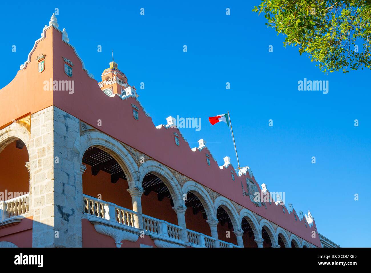 Mexico, Central Plaza Grande in Merida in front of Cathedral of Merida ...