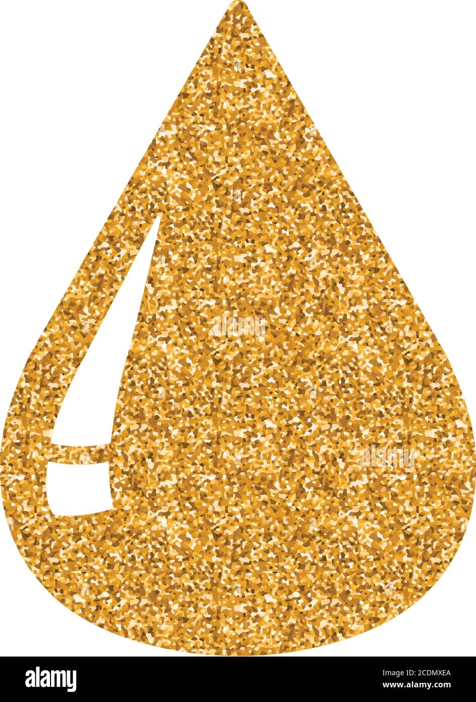 Blood drop icon in gold glitter texture. Sparkle luxury style vector ...