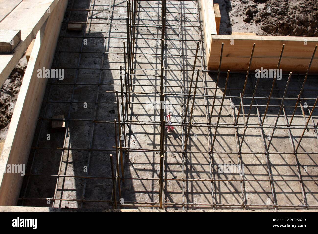Foundation construction site Stock Photo - Alamy