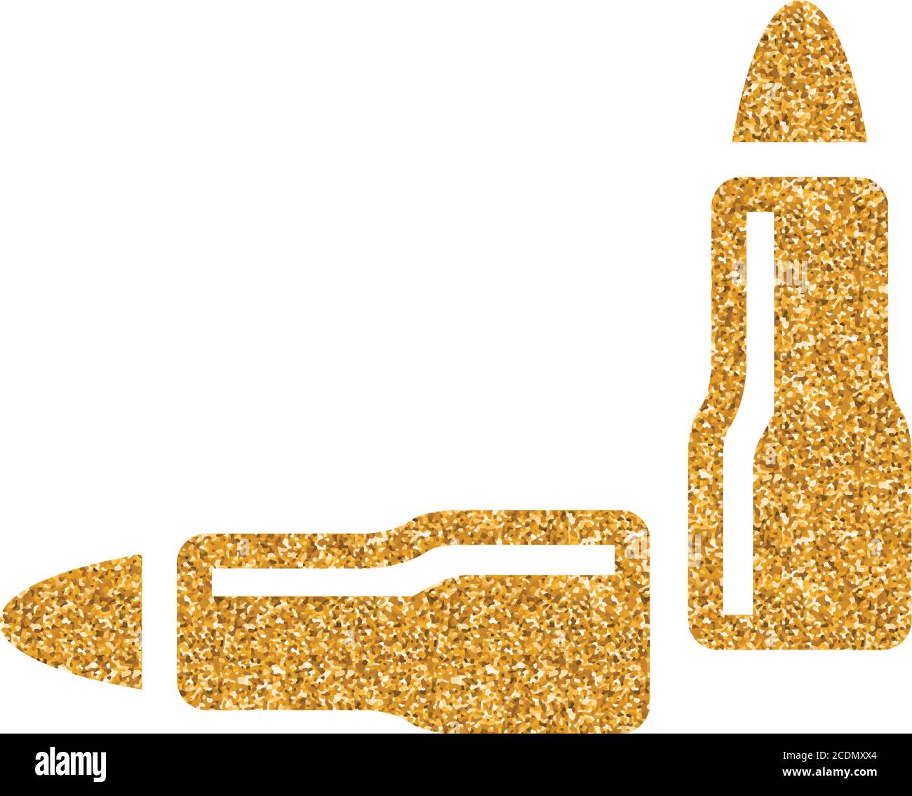 Bullets icon in gold glitter texture. Sparkle luxury style vector ...