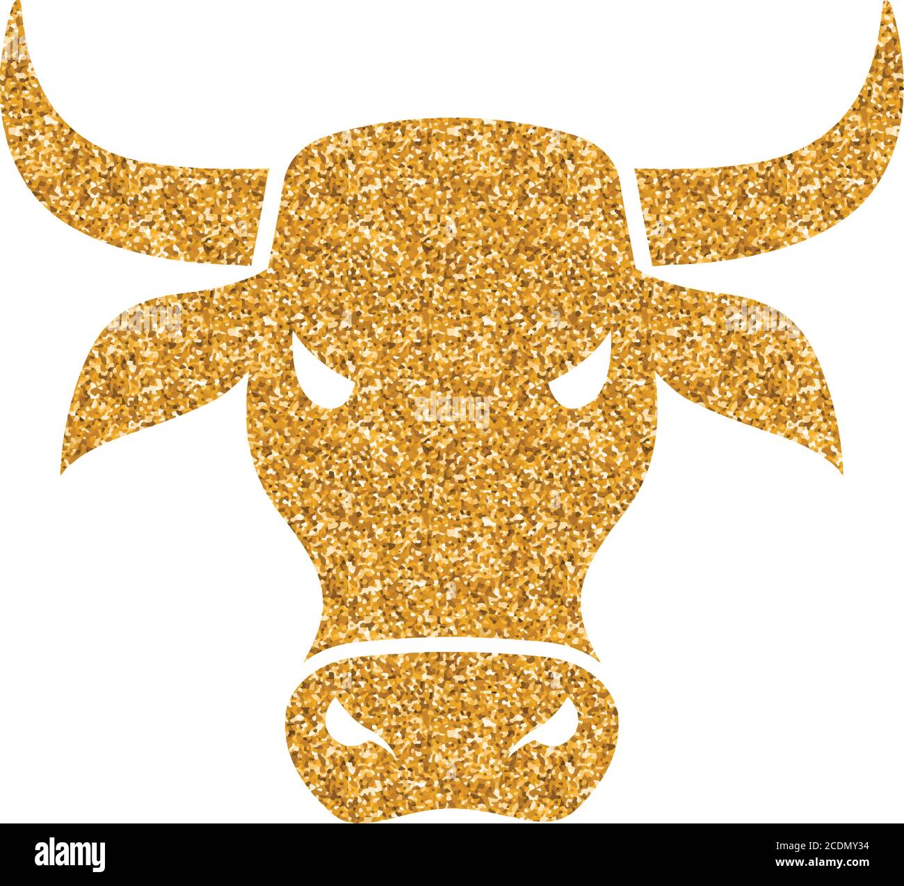 Bullish icon in gold glitter texture. Sparkle luxury style vector ...
