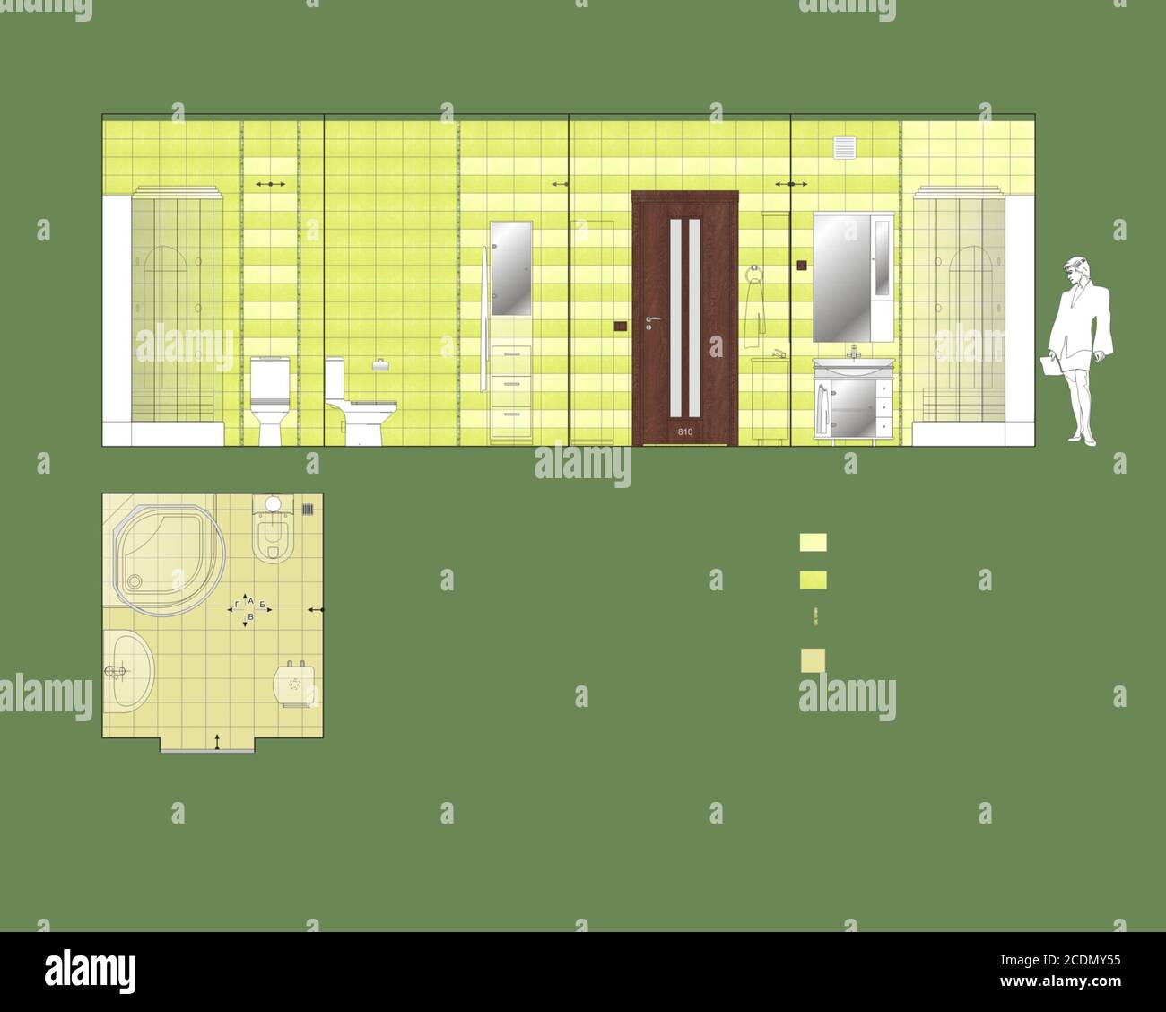 Bathroom design drawing hi-res stock photography and images - Alamy