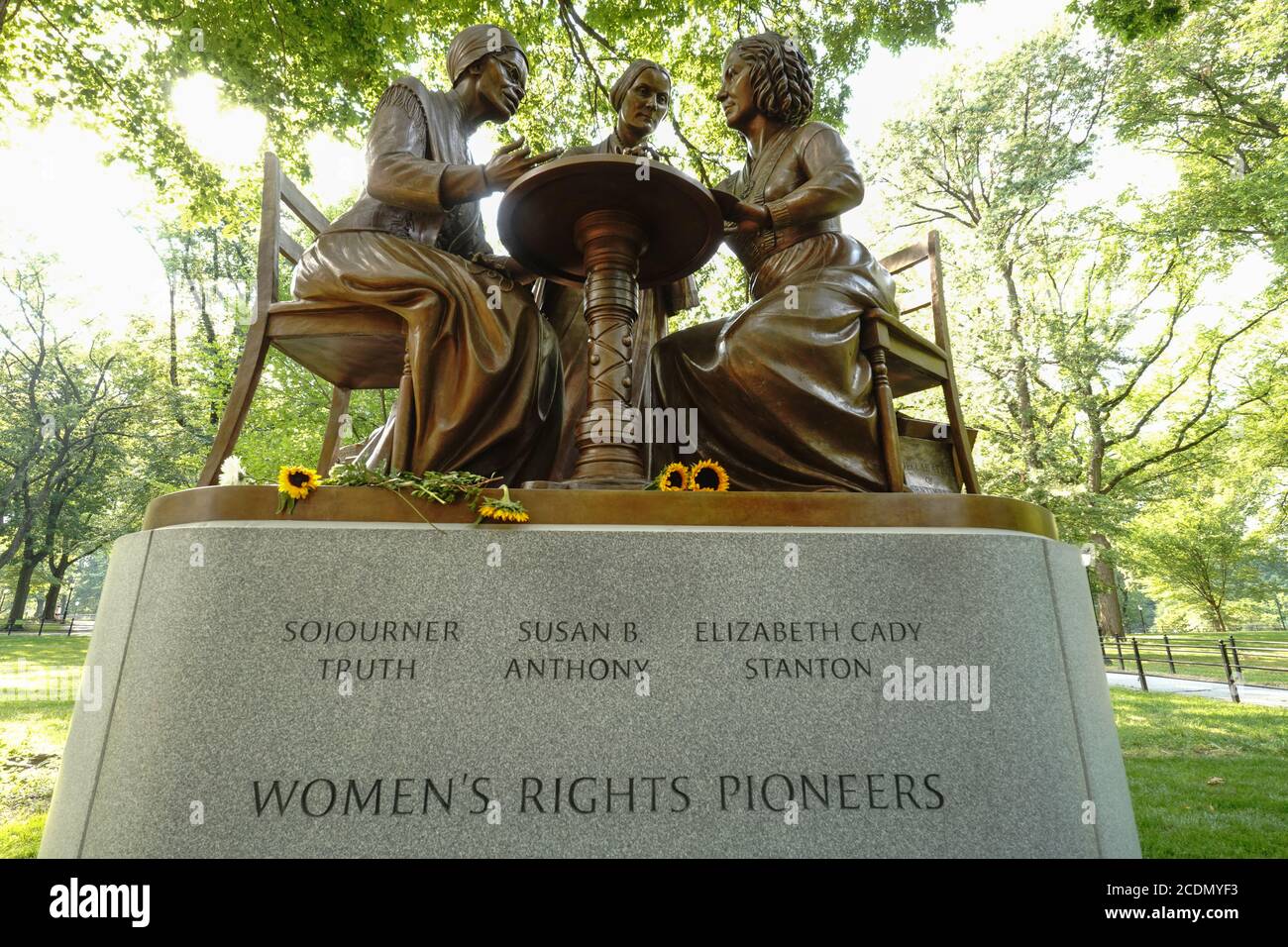 New York, United States. 27th Aug, 2020. A view of the Statue of women ...