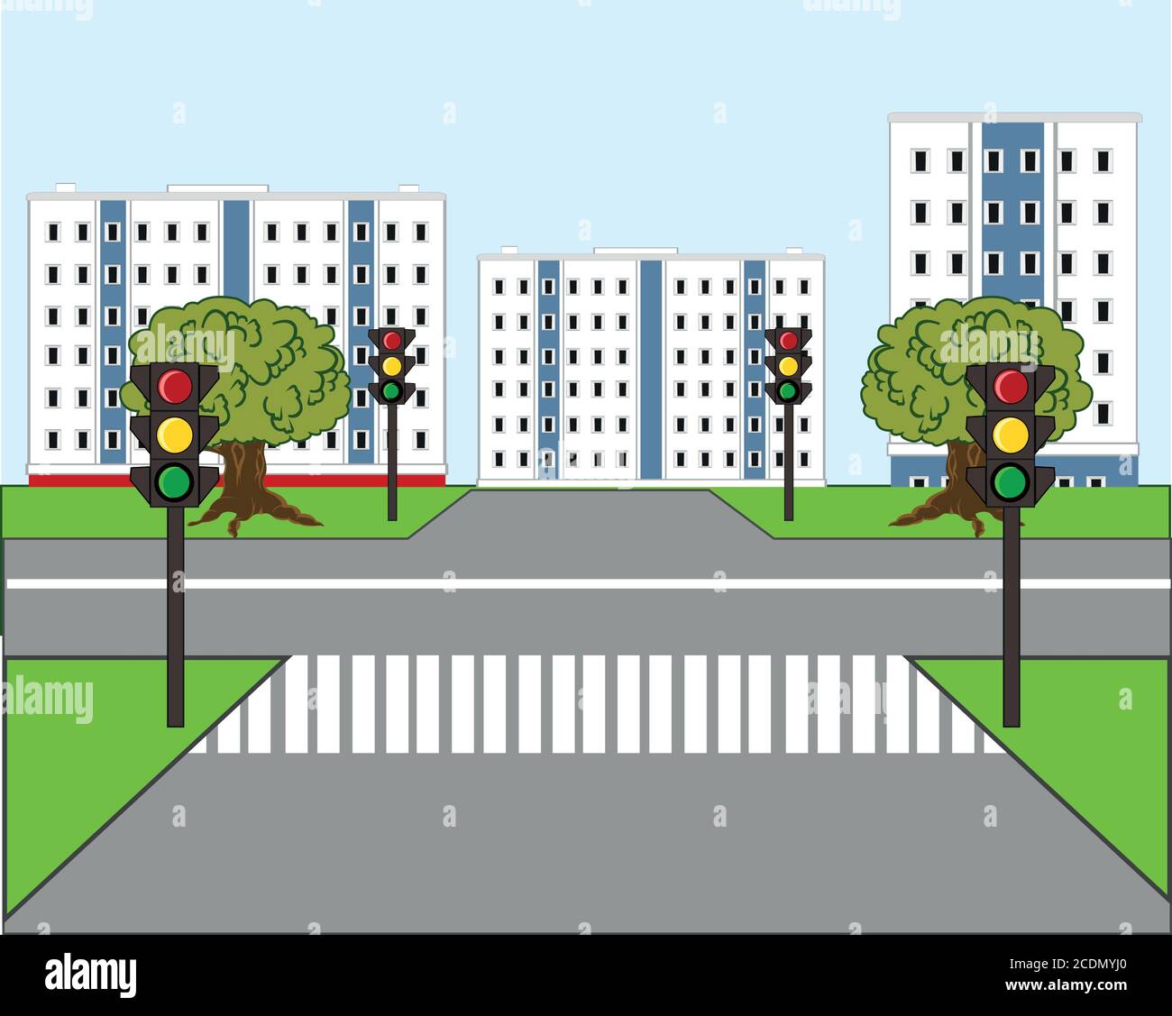 Crossing traffic lights Stock Vector Images - Alamy