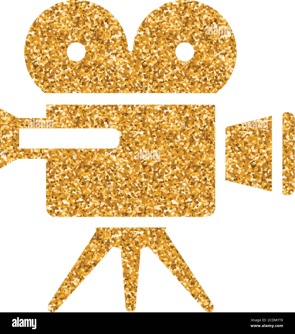 Gold Movie Camera Logo Cinema Camera Icon Vector, Cinema, Film, Camera