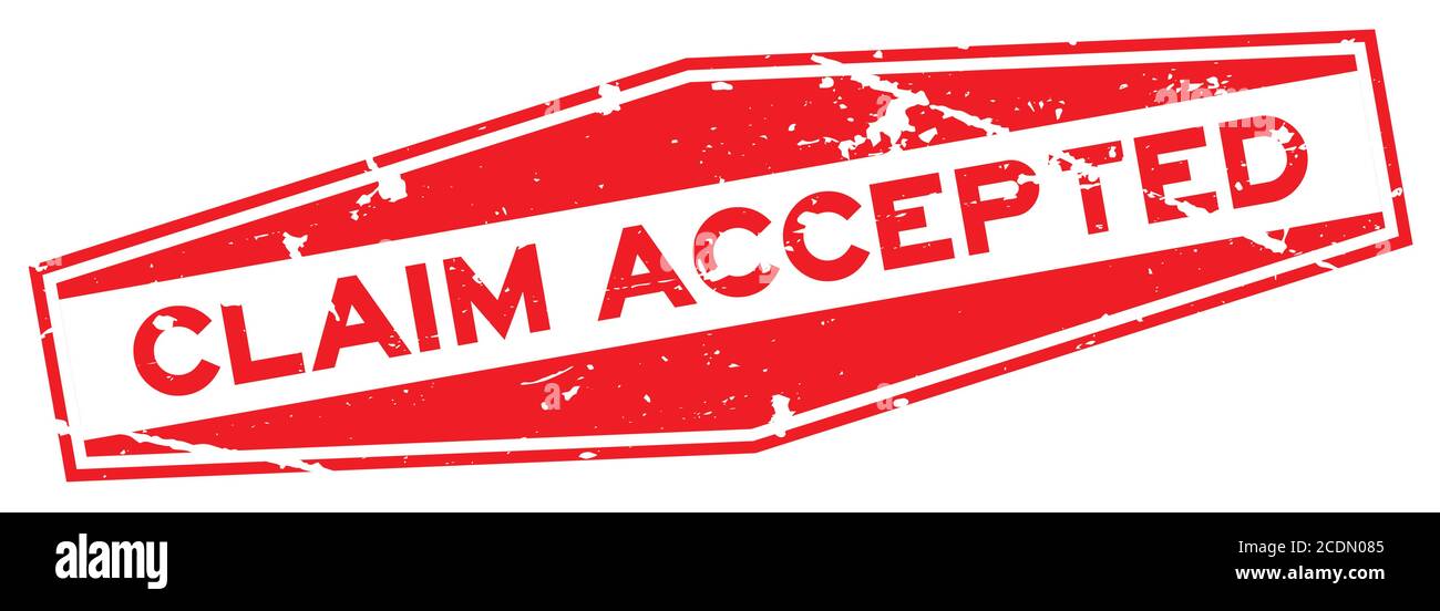 Grunge red claim accepted word hexagon rubber seal stamp on white background Stock Vector Image ...