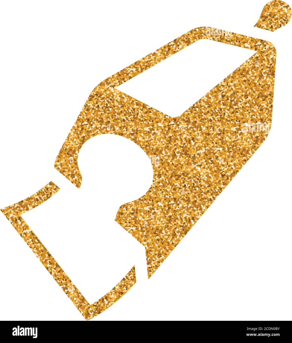 Playing cards dispenser icon in gold glitter texture. Sparkle luxury ...