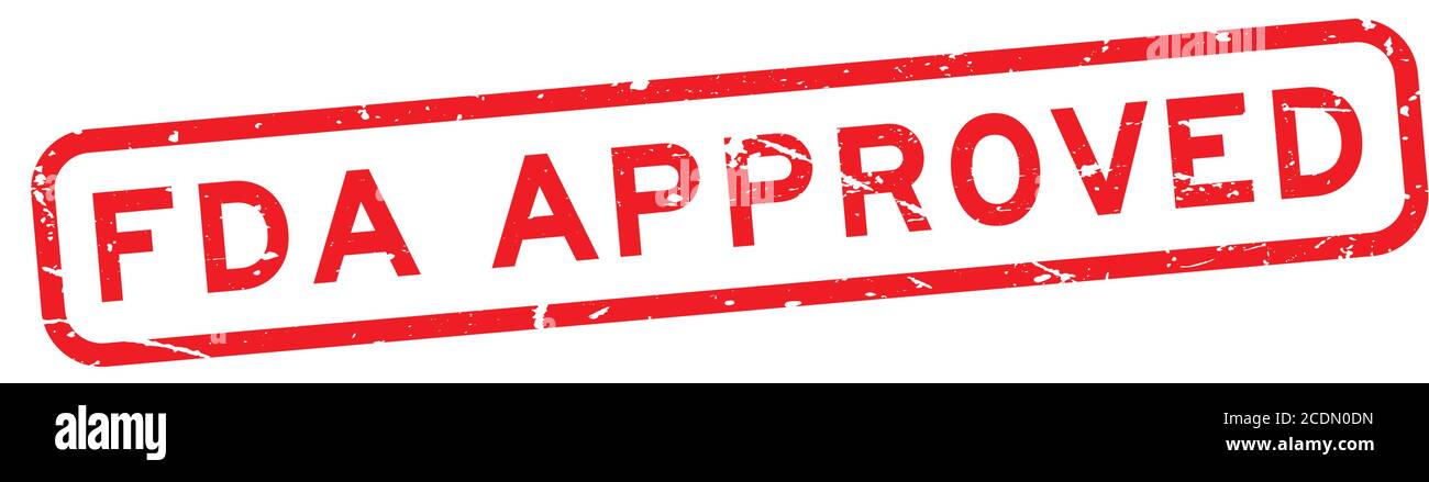 Grunge red FDA approved word square rubber seal business stamp on white background Stock Vector ...