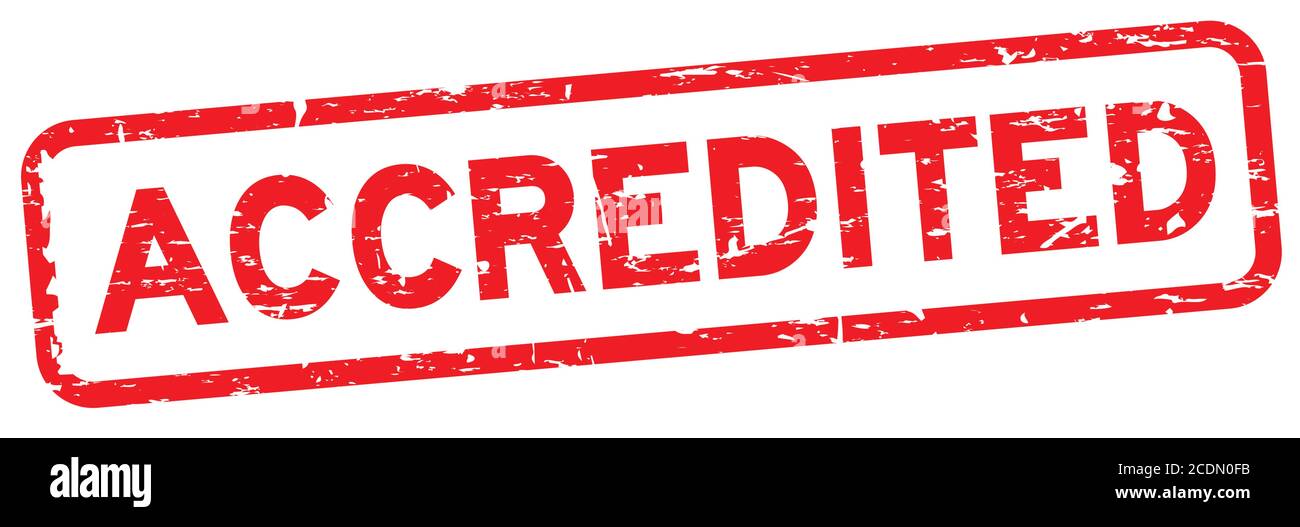 Grunge red accredited square rubber seal stamp on white background Stock Vector Image & Art - Alamy