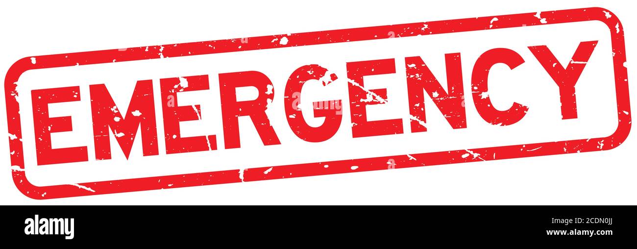 Grunge red emergency word square rubber seal stamp on white background Stock Vector Image & Art ...