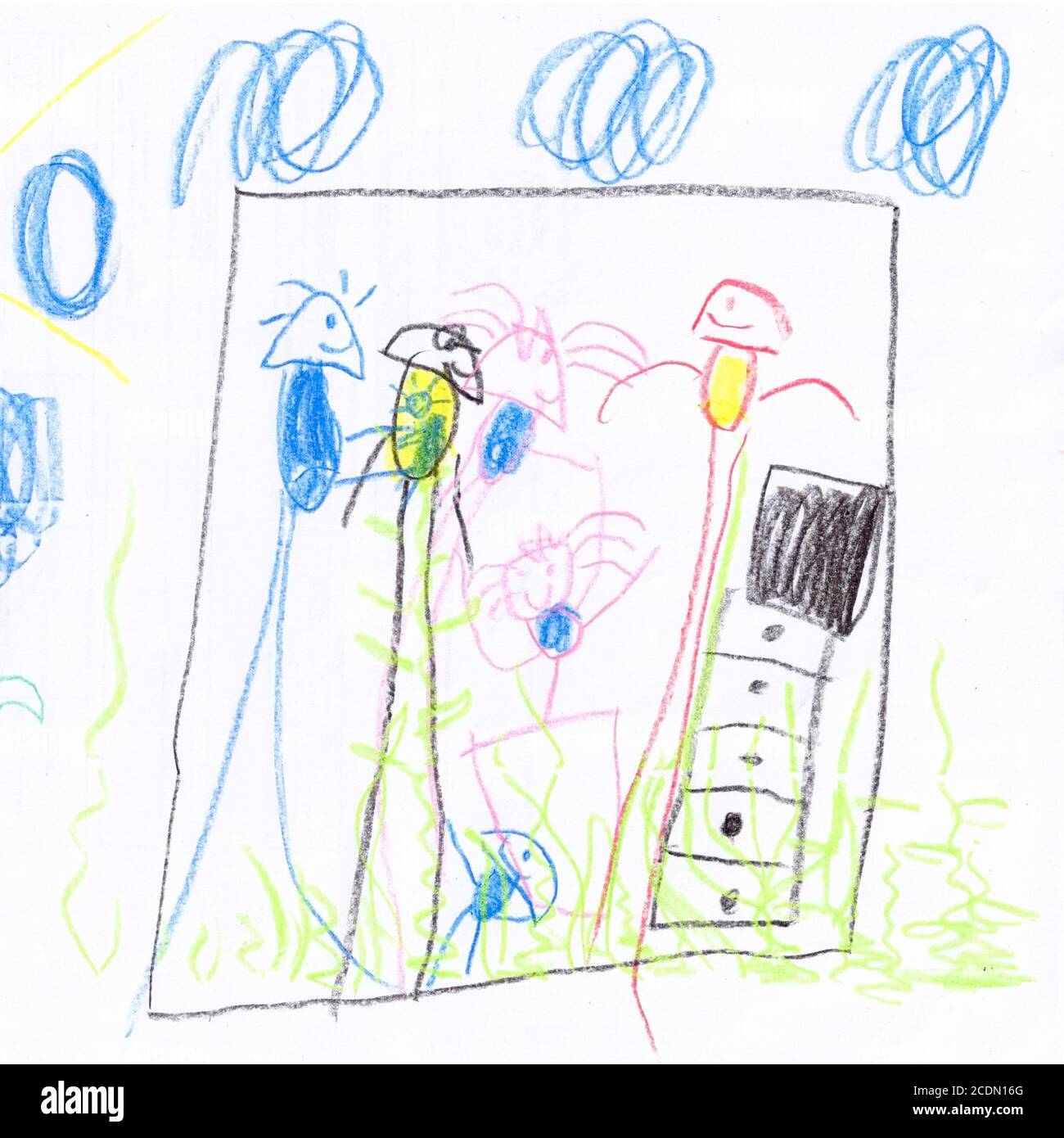 Children drawing pen hi-res stock photography and images - Alamy