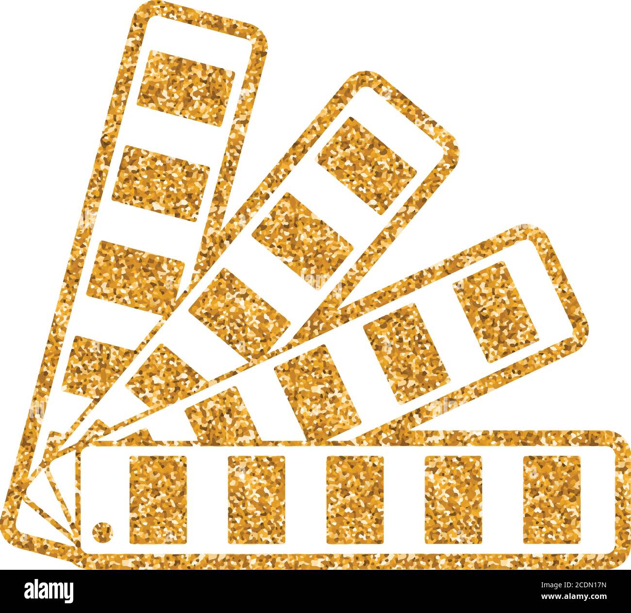 Color swatches icon in gold glitter texture. Sparkle luxury style ...