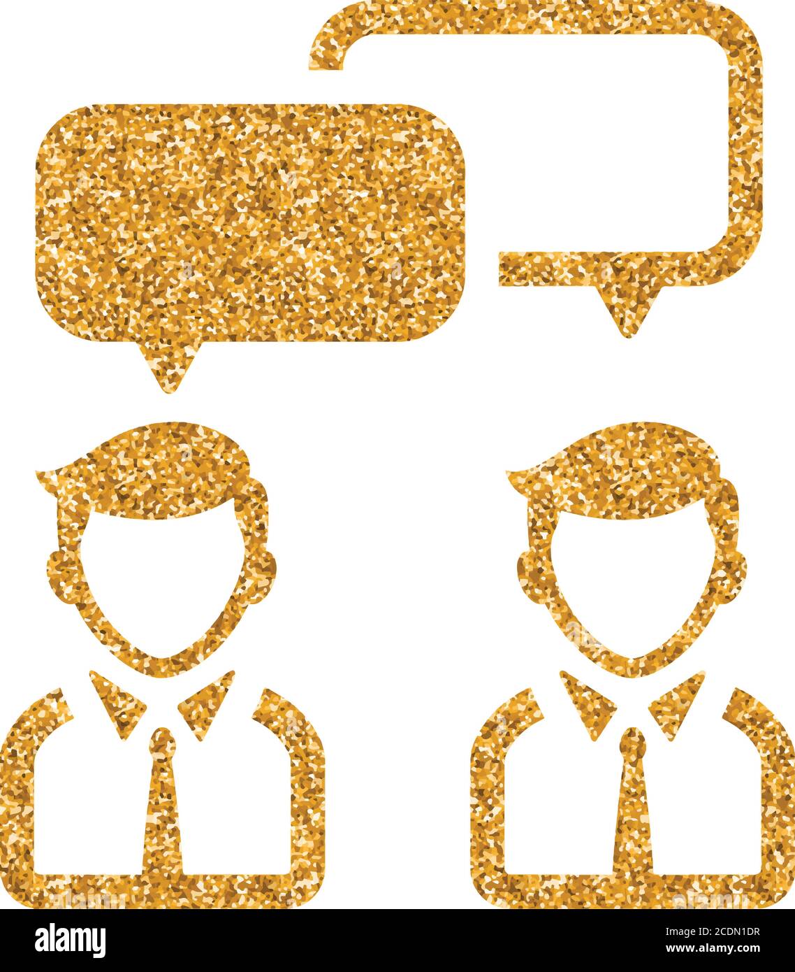 Teamwork icon in gold glitter texture. Sparkle luxury style vector ...