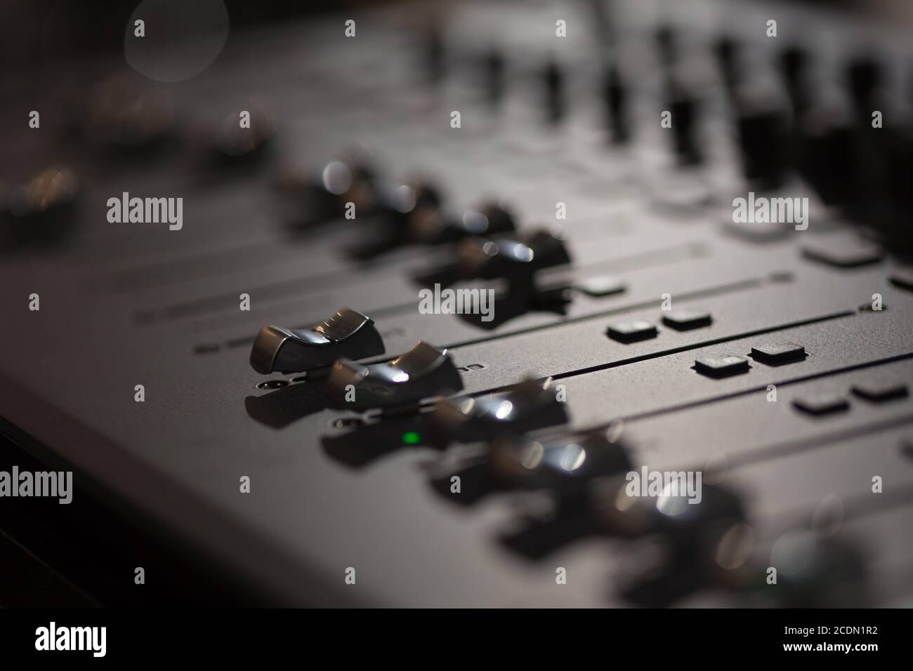 Audio mixing console Stock Photo - Alamy
