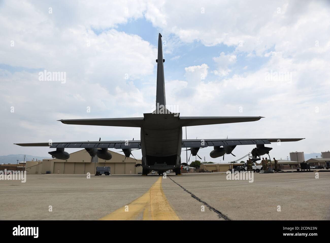A U.S. Air Force HC-130J Combat King II assigned to the 79th Rescue ...