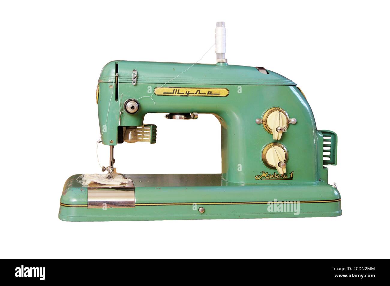 Old manual sewing machine Cut Out Stock Images & Pictures - Alamy