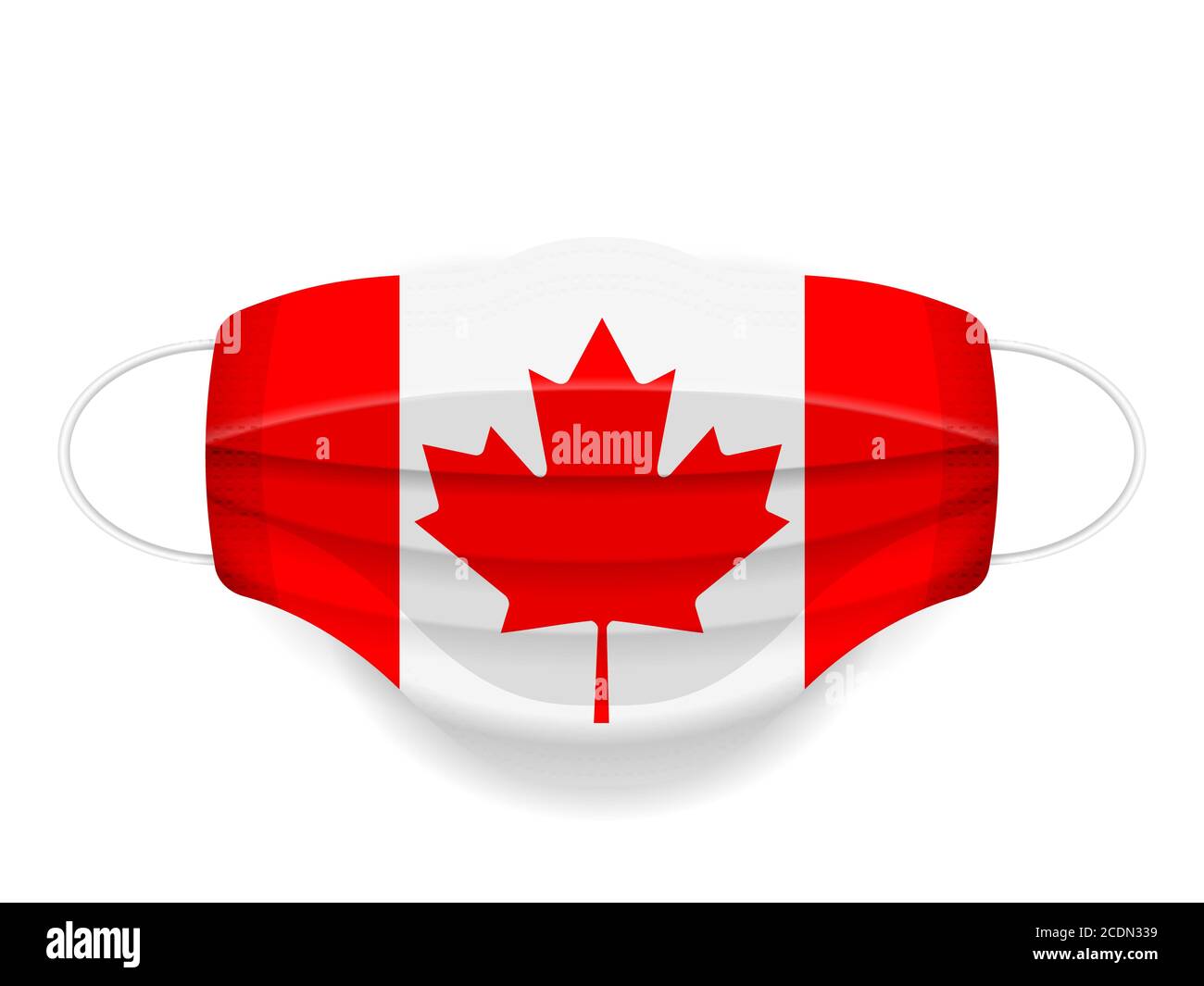 Medical mask Canada flag on a white background. Vector illustration ...