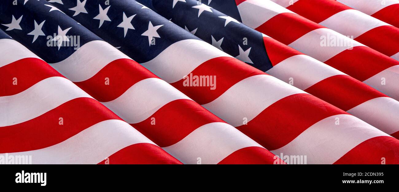 Beautifully waving star and striped American flag Stock Photo - Alamy