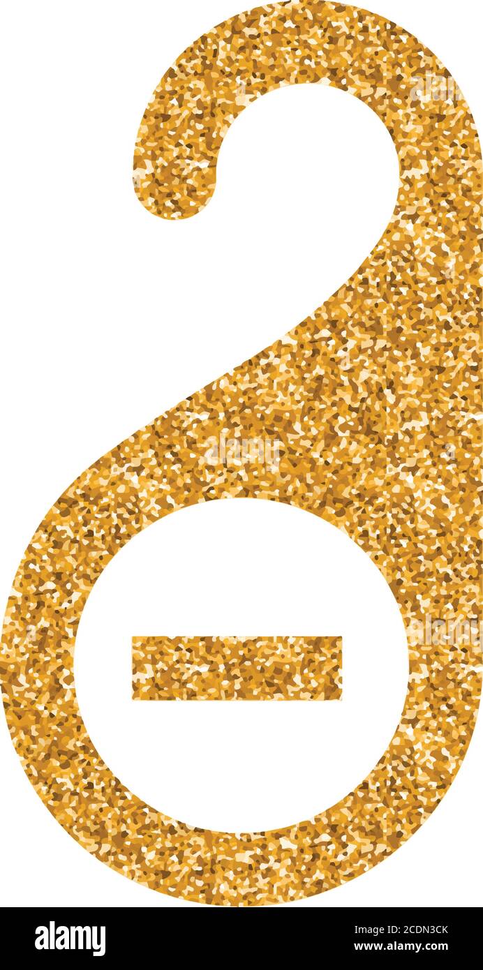 Door handle label icon in gold glitter texture. Sparkle luxury style ...