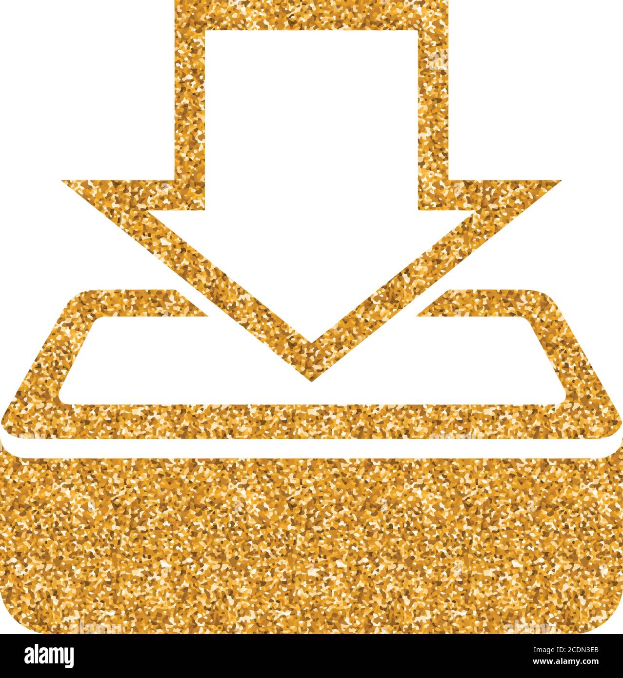 Download button icon in gold glitter texture. Sparkle luxury style ...