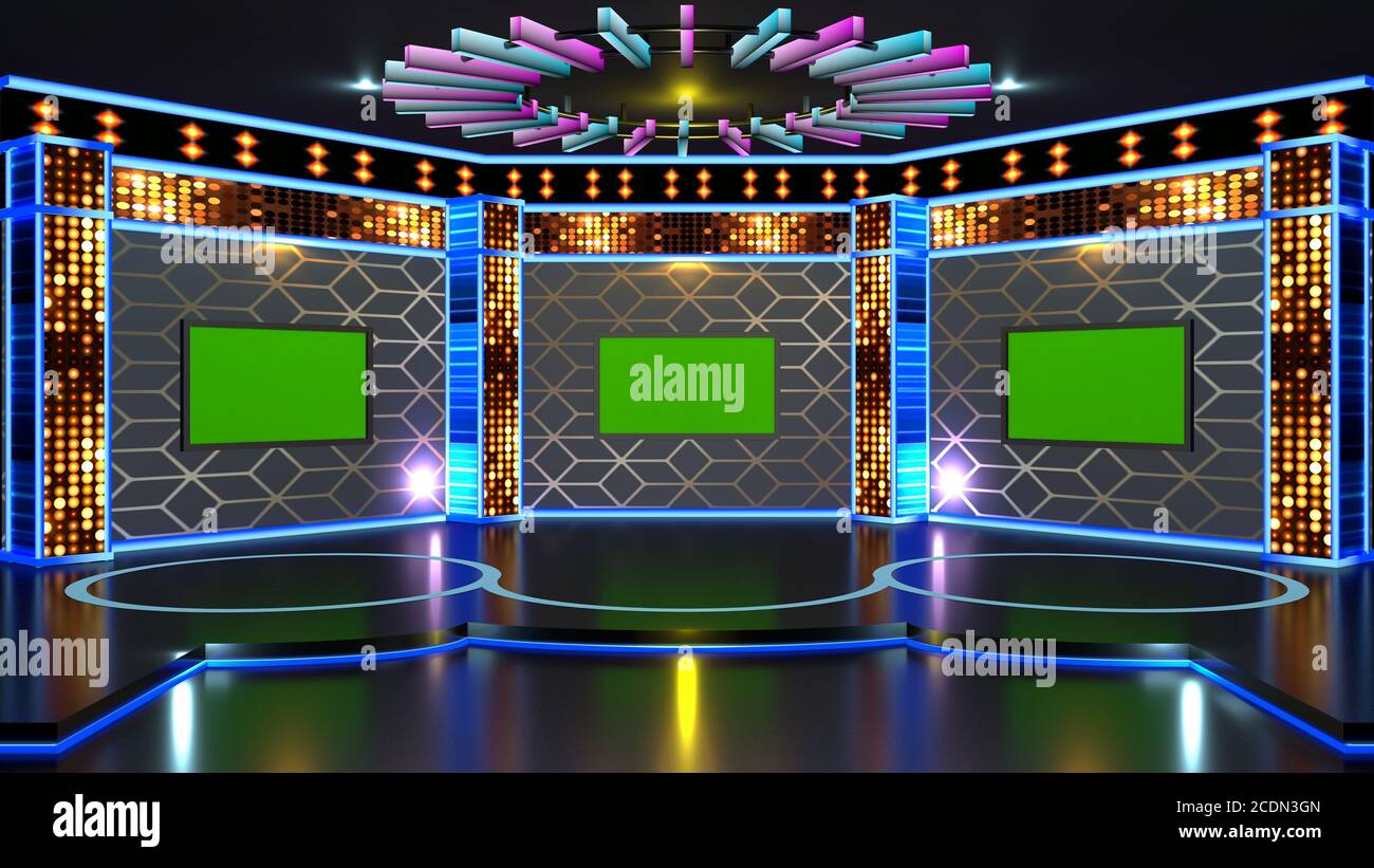 green screen virtual set Stock Photo - Alamy