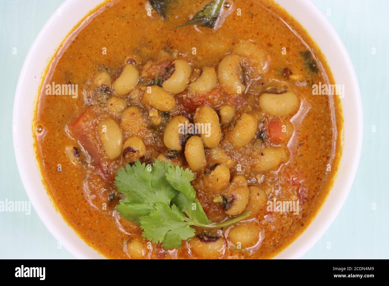 Chawli ki subji or Cowpea masala or Black eyed beans curry in Indian ...
