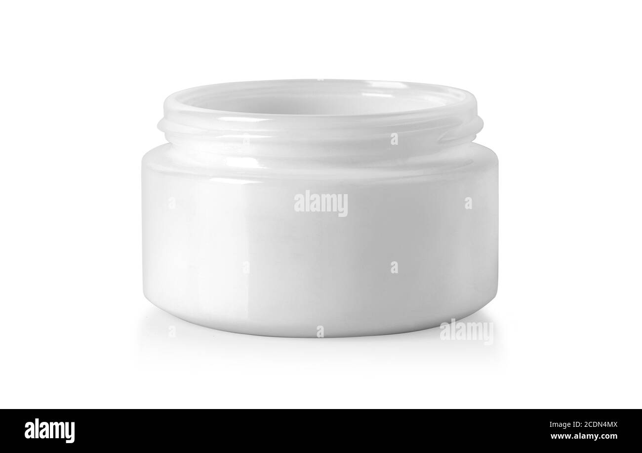 white plastic cream packaging isolated on white background mock up ...