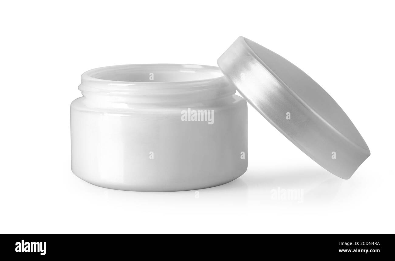 white plastic cream packaging isolated on white background mock up ...