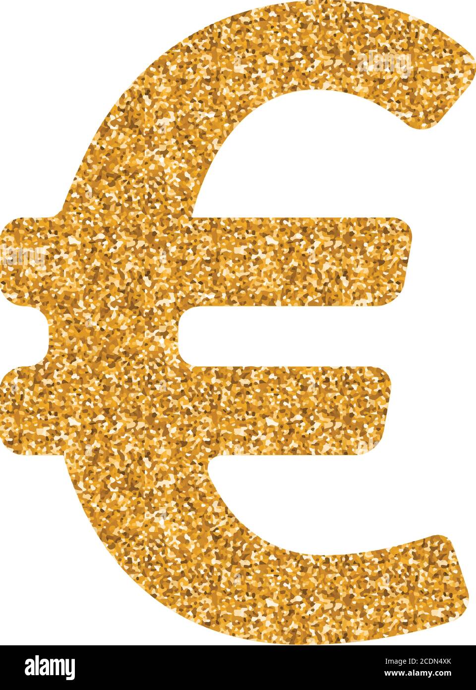 Euro currency symbol icon in gold glitter texture. Sparkle luxury style ...