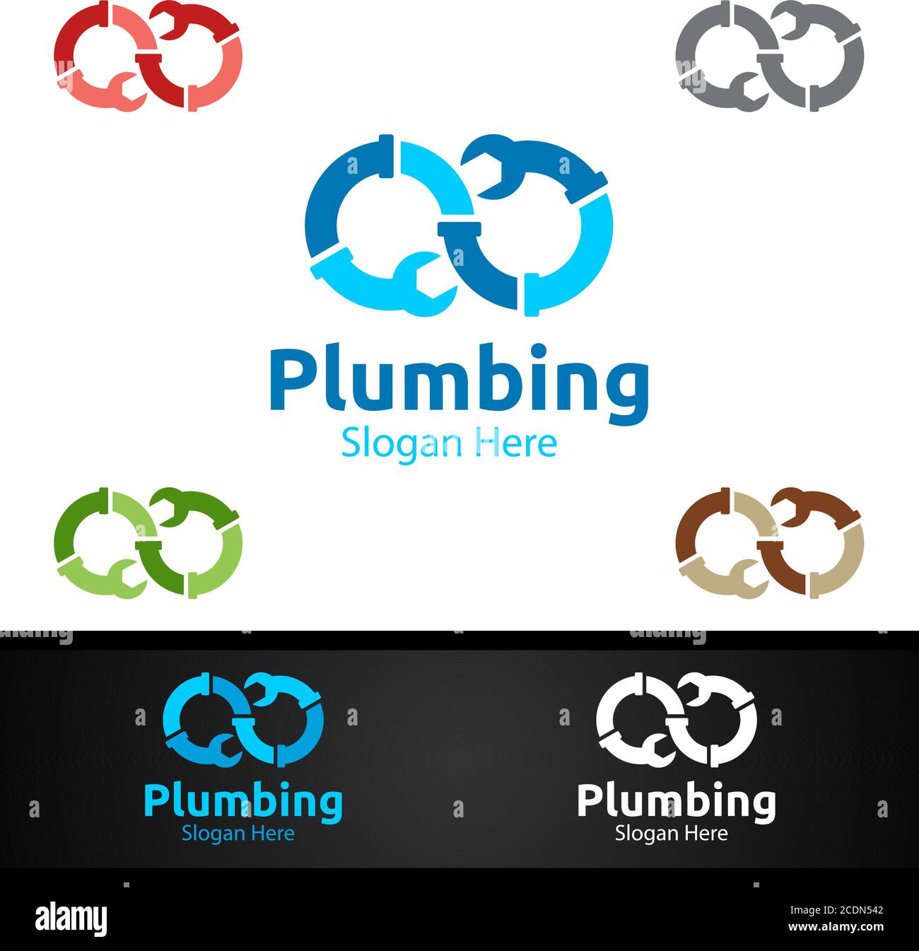 Infinity Plumbing Logo with Water and Fix Home Concept Design Stock ...