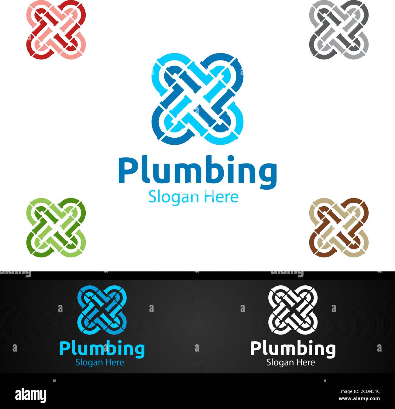 Infinity Plumbing Logo with Water and Fix Home Concept Design Stock ...