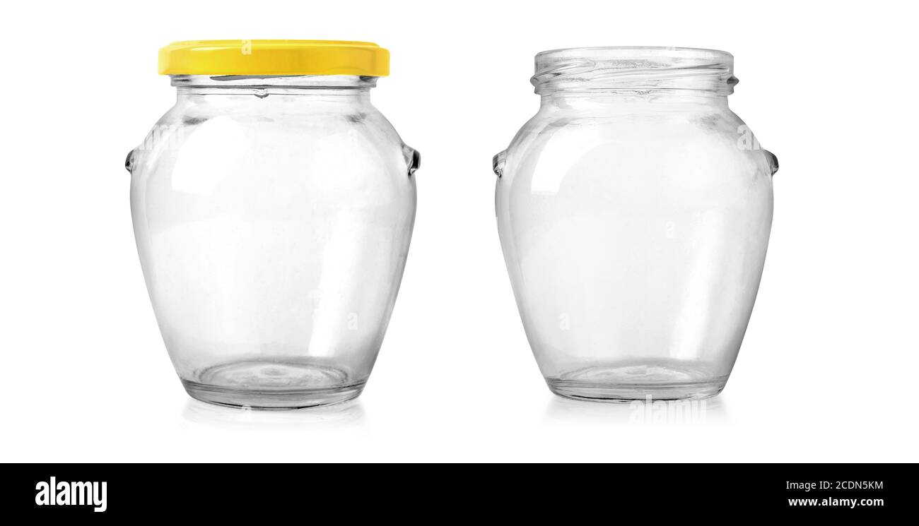 glass jar isolated on white background with clipping path Stock Photo ...
