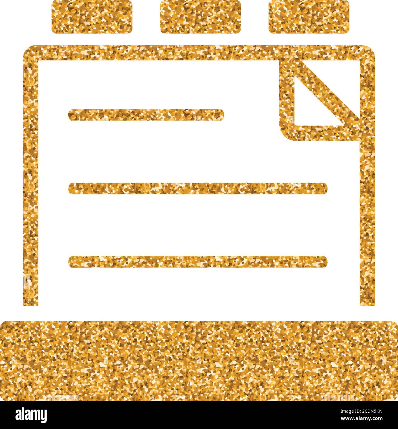 Medical records icon in gold glitter texture. Sparkle luxury style ...