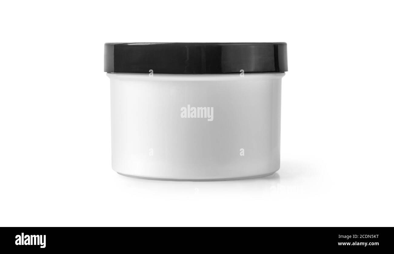 white plastic cream packaging isolated on white background mock up ...