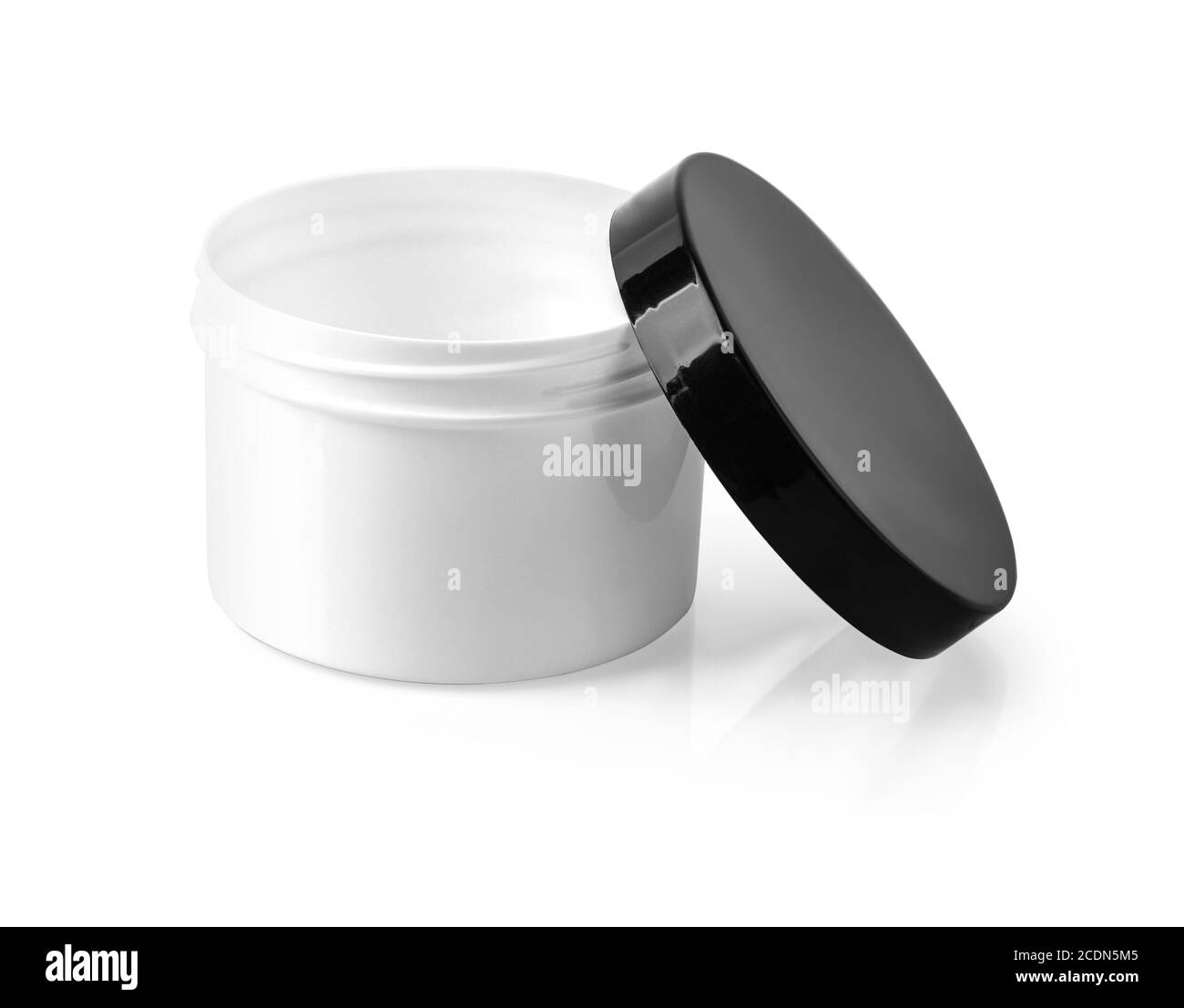 white plastic cream packaging isolated on white background mock up ...