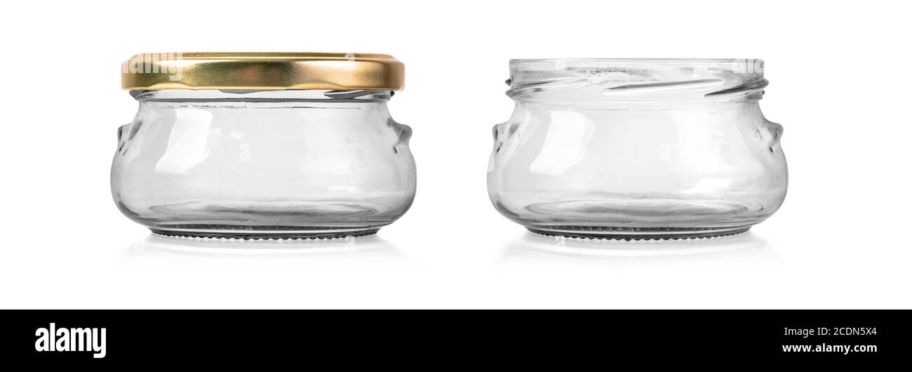 glass jar isolated on white background with clipping path Stock Photo ...