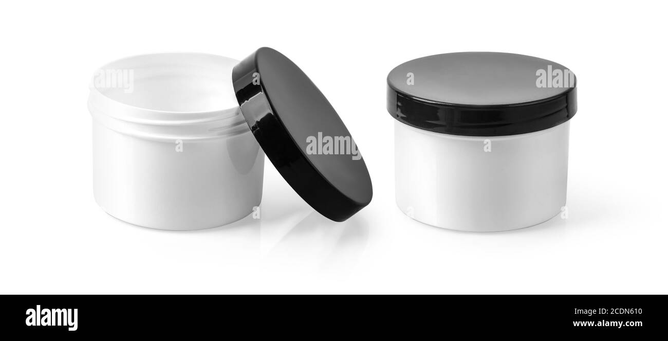 white plastic cream packaging isolated on white background mock up ...