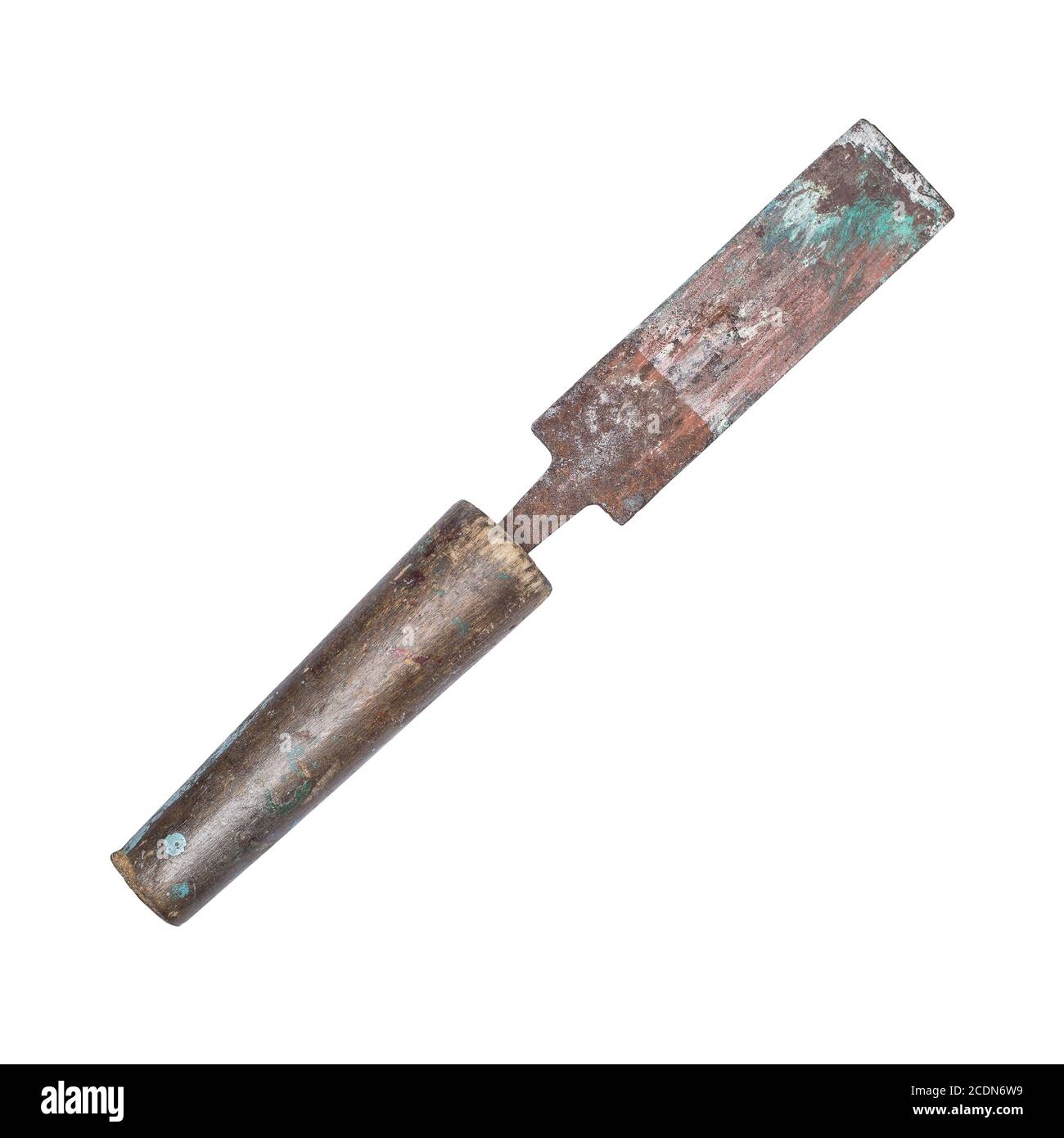 old rusty chisel isolated Stock Photo - Alamy